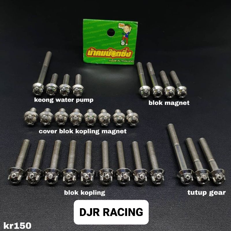 Jual baut probolt hard stainless new model 2 kunci BAUT CALTER blok kopling blok magnet ninja r ...