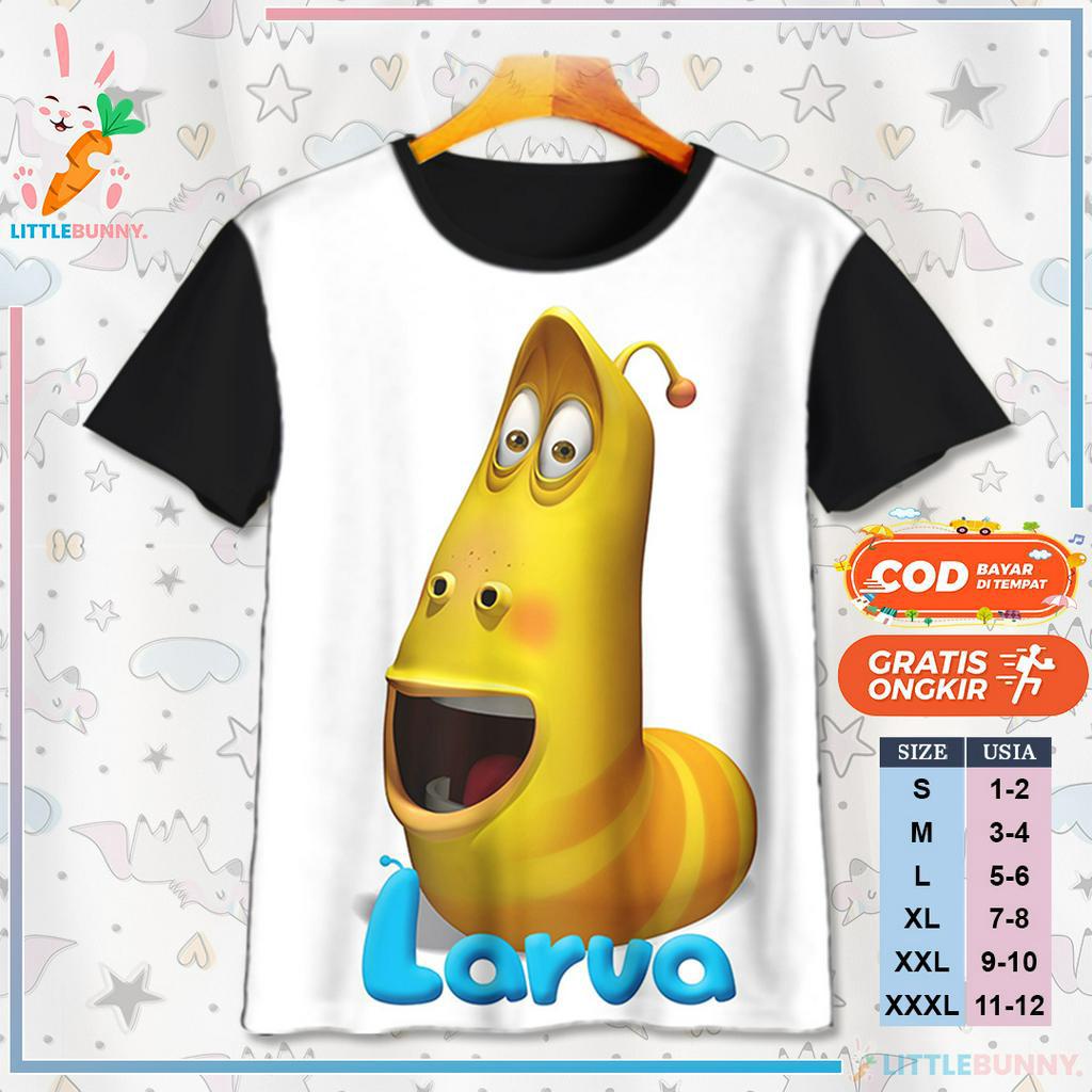 Jual BAJU KAOS ANAK KARTUN 3D LARVA V6 BAJU KAOS ANAK 3D LARVA - LITTLE ... Jual BAJU KAOS ANAK KARTUN 3D LARVA V6 BAJU KAOS ANAK 3D LARVA - LITTLE ...