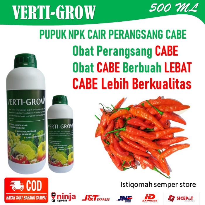 Jual Obat Pelebat Cabe VERTI GROW - Pupuk NPK Pelebat Cabe & Obat Perangsang Akar, Batang Dan ...