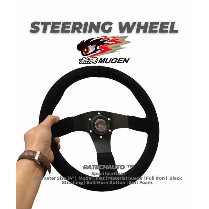 Jual MUGEN EYES SUEDE STEERING WHEEL-STIR MUGEN EYES SUEDE-STIR MUGEN ...