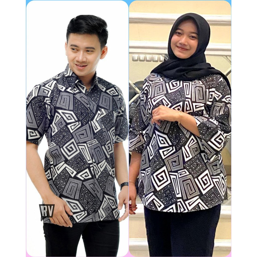 Jual Couple Batik baju pria wanita batik seragam kantor batik pesta M L ...