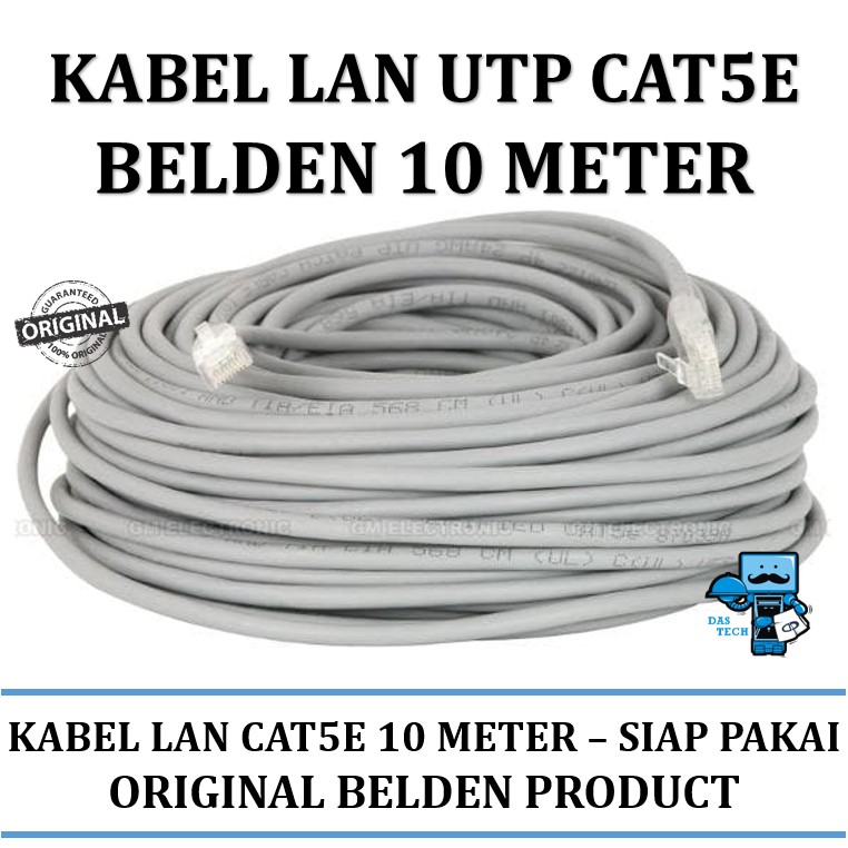 Jual Kabel LAN UTP Belden CAT5 10 METER High Quality Ready to use | Shopee Indonesia