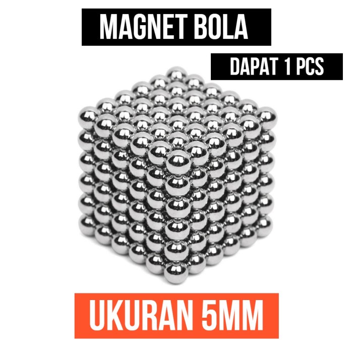 Jual Magnet Bola 5mm Neodymium Ball Puzzle Arts Bulat Zen Buck Silver ...