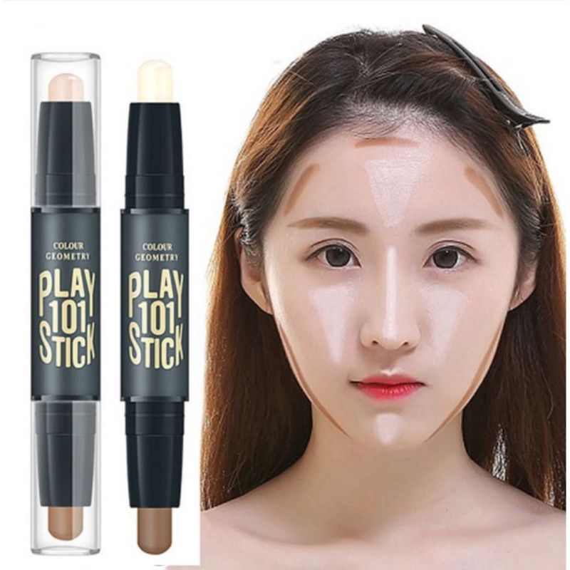Jual concealer stik 2in1 / face stick concealer 2in1 / lameila stik ...