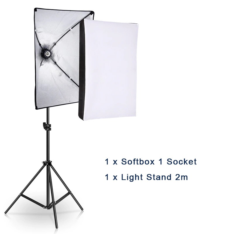 Jual Softbox E27 50x70cm Stand Lampu Payung Lighting Video flash ...