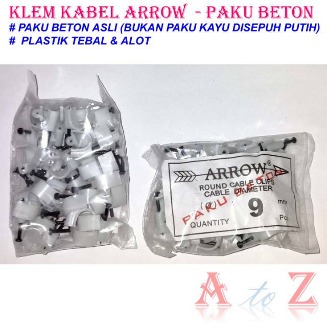 Jual Cable clip kabel klip klem kabel no.9 (9mm) | Shopee Indonesia