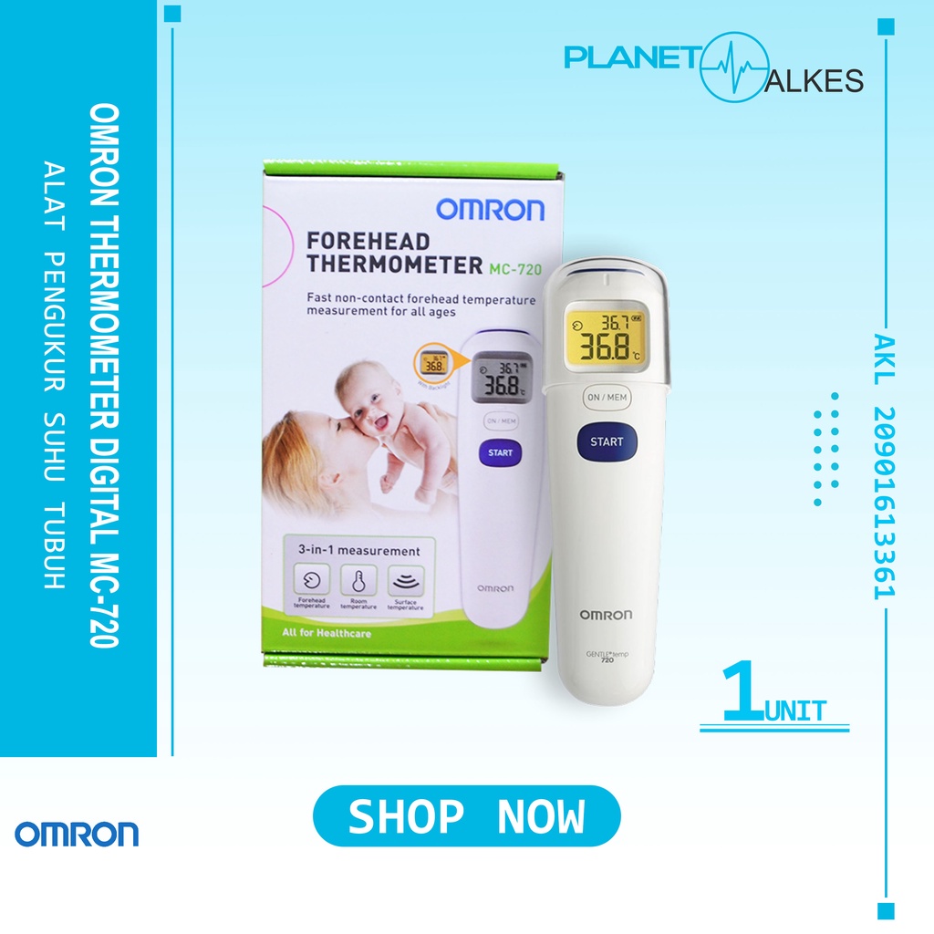 Jual OMRON - Termometer Non Kontak MC 720 | Forehead Infrared ...