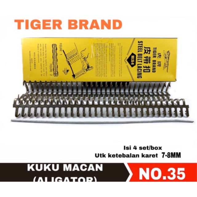 Jual Tiger Steel Belt Lacing Aligator Kuku Macan No 35 | Shopee Indonesia