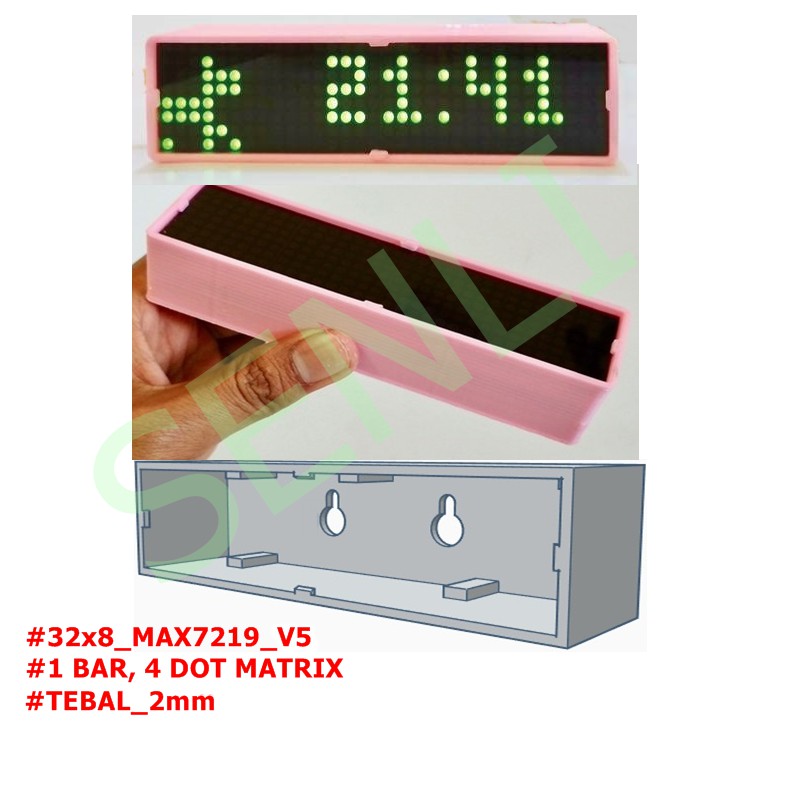 Jual Case Casing Cover Frame Module LED Max7219 Dot Matrix 32x8 V5 | Shopee Indonesia