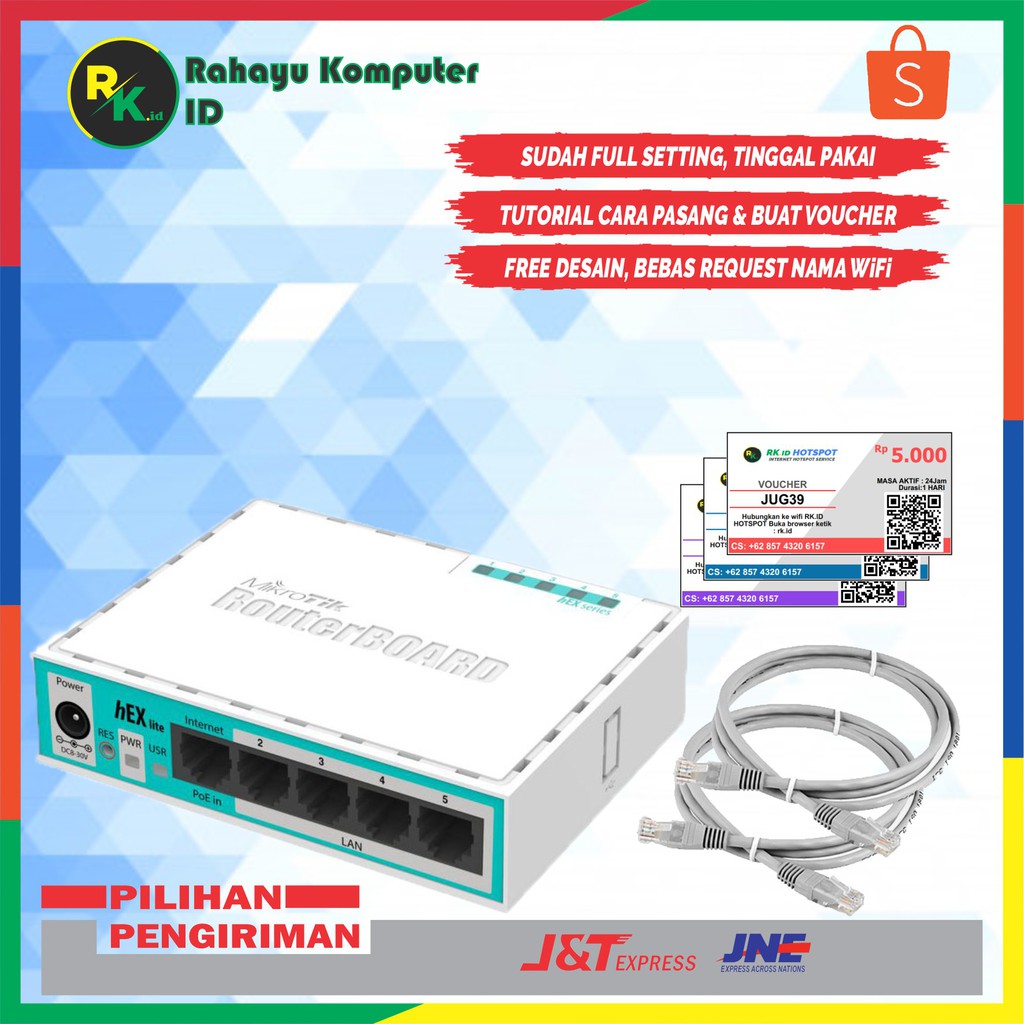 Jual Mikrotik Rb750r2 Rb750 R2 Alat Usaha Wifi Hotspot Sistem Voucher