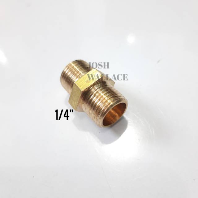 Jual Double Nepel 1/4" KUNINGAN | Shopee Indonesia