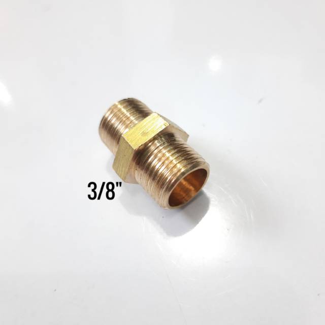 Jual Double Nepel 3/8" KUNINGAN | Shopee Indonesia