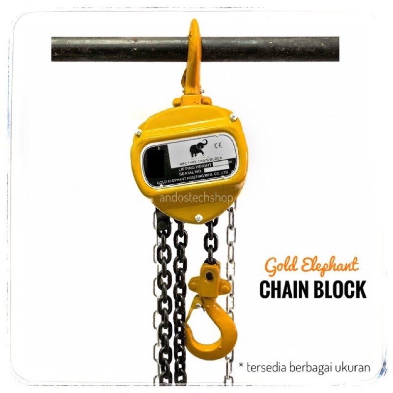 Jual [ GE ] Chain Block 1,5 Ton x 05 Meter | Takel 1.5T x 5M | Katrol ...
