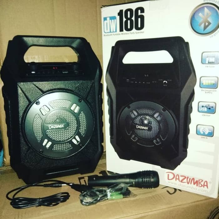 Jual Speaker Aktif Portable bluetooth and radio Dazumba DW186 dazumba 186 pb | Shopee Indonesia