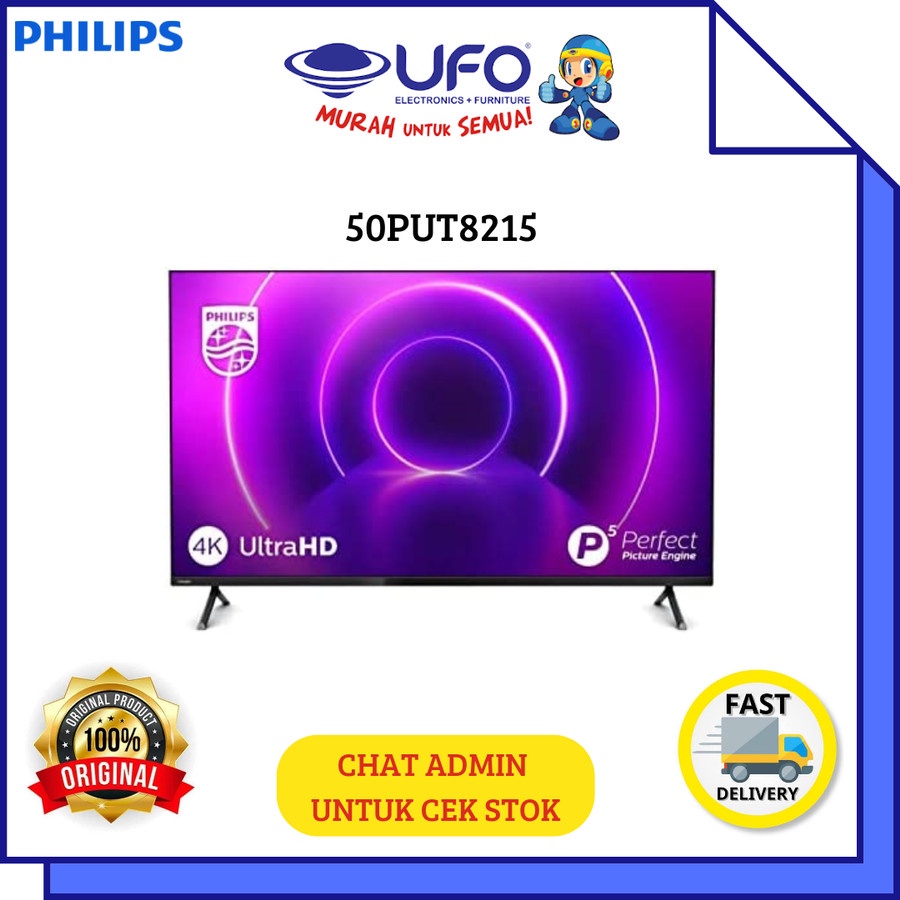 Jual PHILIPS 50PUT8215 LED TV 50 INCH Digital Smart Android 4k Uhd Tv ...