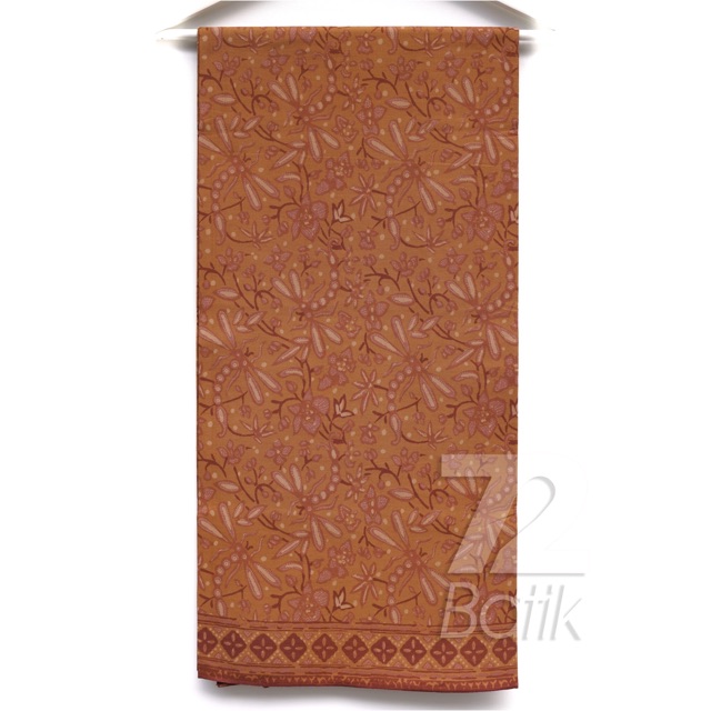 Jual KAIN BATIK PREMIUM Bahan Katun Motif Capung Warna Coklat Choklat ...