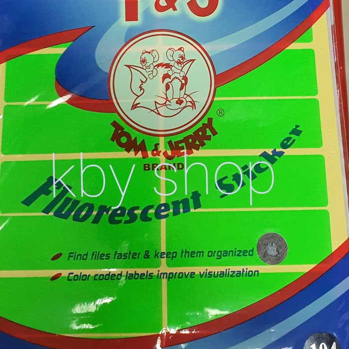 Jual LABEL TOM JERRY 104 HIJAU NEON GREEN STICKER STIKER | Shopee Indonesia
