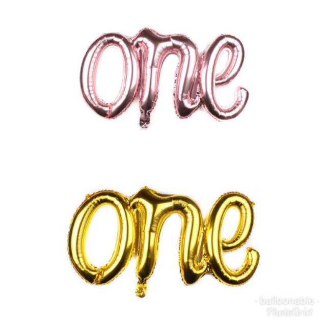 Jual Balon Foil Huruf ONE Latin Sambung | Shopee Indonesia