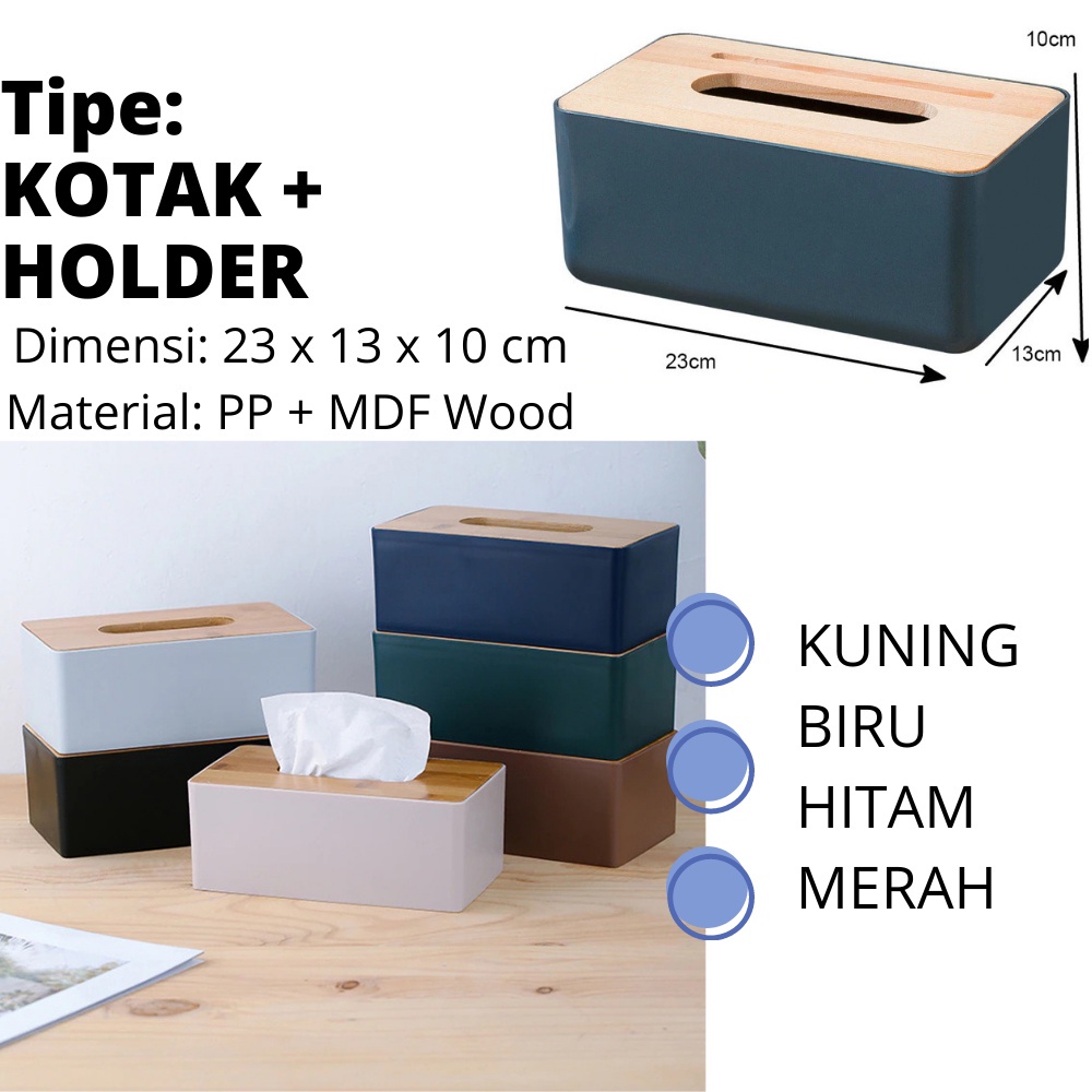 Jual GSPRO Kotak Tisu Kayu Wooden Design Wadah Tissue TeMGSPROt ...