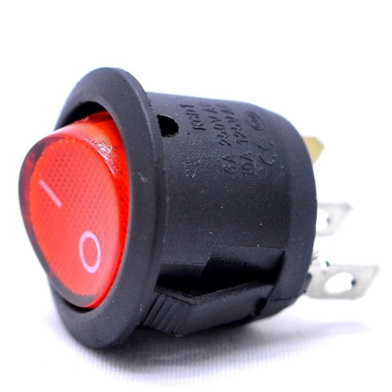 Jual Saklar On Off Bulat Nyala Lampu Indikator 3 Pin Switch Led Motor ...