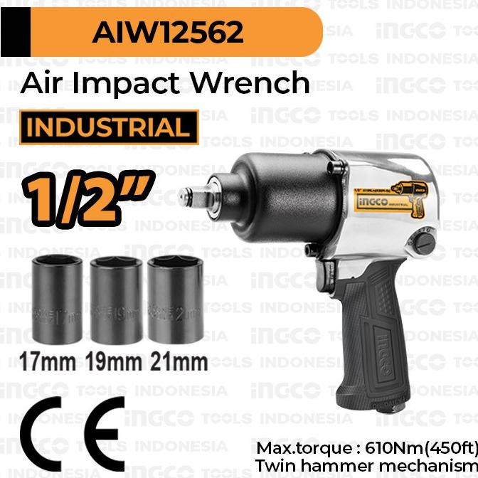 Jual Air Impact Wrench (1/2") Ingco Aiw12562 Sok Socket Buka Baut ...