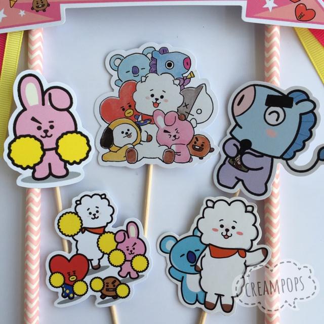 Jual Cake Topper BT21 Happy Birthday Tusukan Kue BTS | Shopee Indonesia