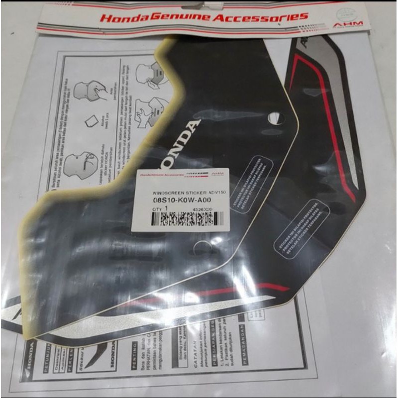 Jual Sticker Windscreen Windshield Stiker Visor Kaca Depan ADV 150 ...