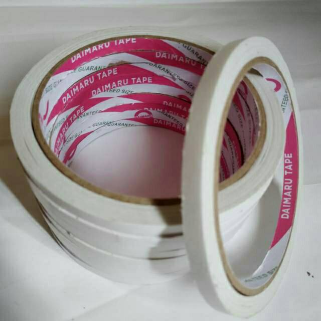 Jual Double tape Daimaru 6mm 12 yard isolasi bolak balik | Shopee Indonesia