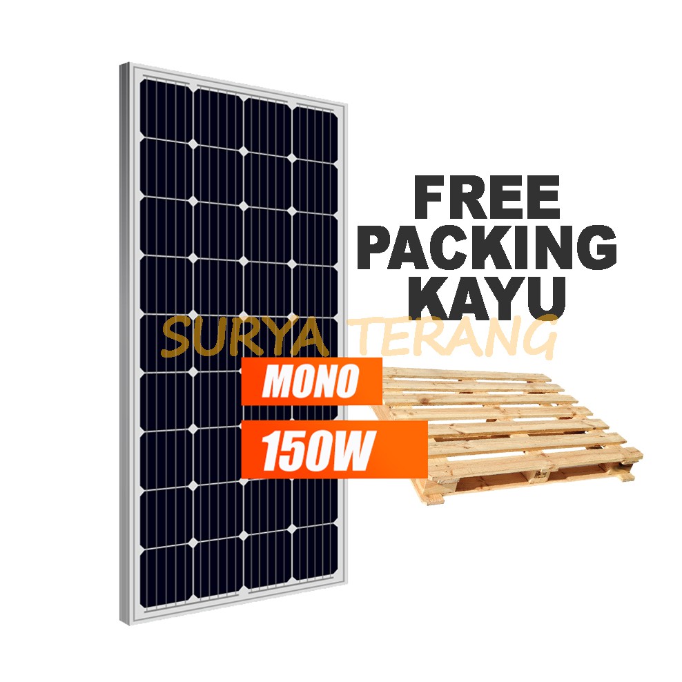 Jual Solar Panel Surya 150wp Mono Solar Cell 150wp Mono FREE Packing ...