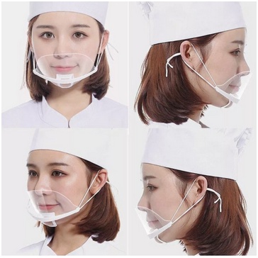Jual Penutup Mulut Transparan Chef Kantin Restoran / Face Shield Mouth ...