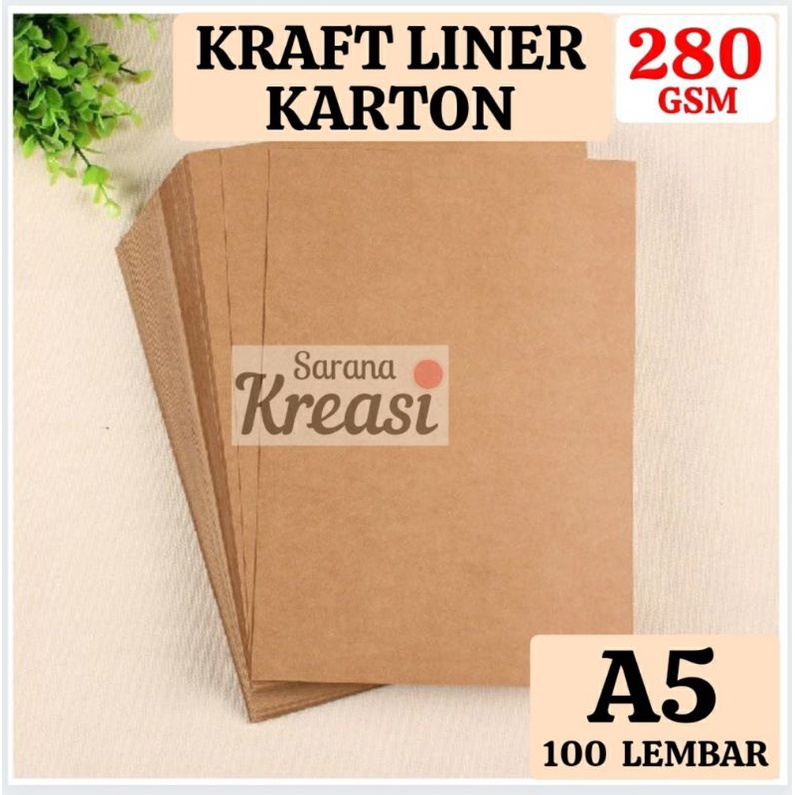 Jual Kertas Kraft Liner Karton 280gsm A5 - isi 100 LEMBAR - samson ...