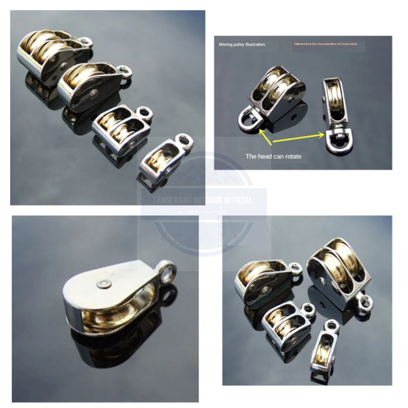 Jual Katrol Mini Serbaguna Swivel Pulley Stainless Steel Single Wheel ...