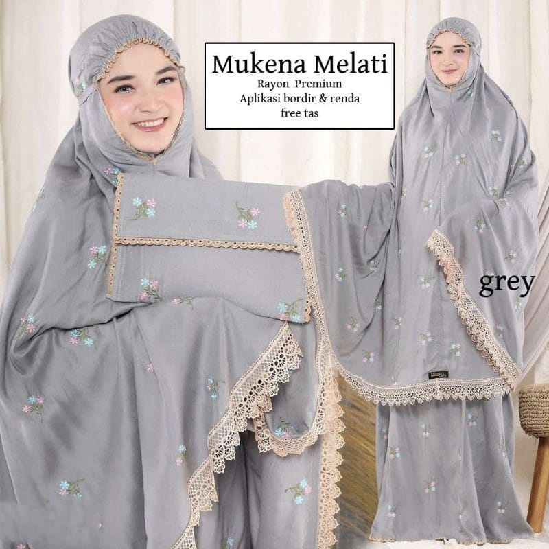 Jual MUKENA BORDIR DAUN FULL AMINAH MUKENA JUMBO DEWASA BIG SIZE ...