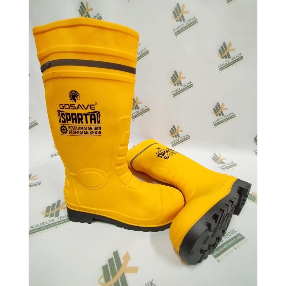 Jual Sepatu Boot Rubber Safety GOSAVE SPARTA Karet Ujung BESI Steel Toe ...