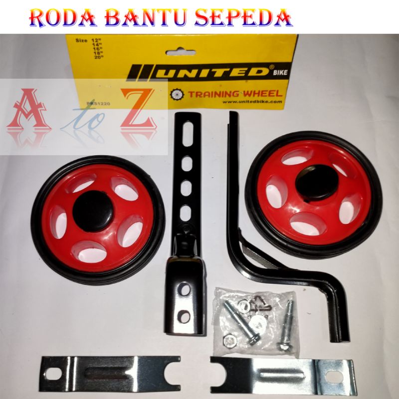 Jual roda bantu sepeda united/roda samping sepeda/stabilizer sepeda ...
