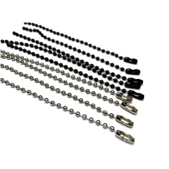 Jual 10pcs Tali Gantungan Hangtag besi 10cm Rantai biji lada Iron Chain ...