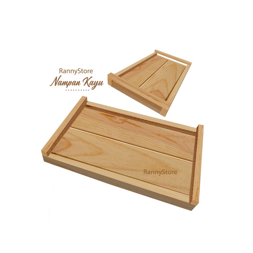 Jual Nampan Baki Kayu Tray Tempat Toples Makanan Minuman | Shopee Indonesia