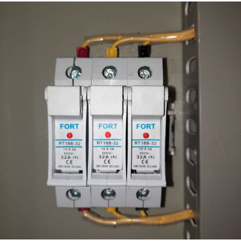 Jual (RUMAH SAJA) Din rail Fuse Holder RT18-32 / Rumah fuse merk Fort ...