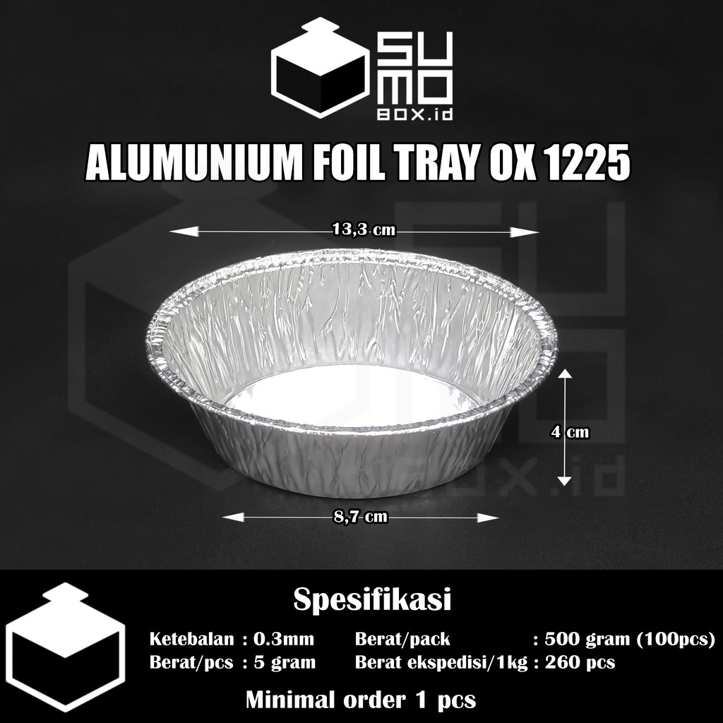 Jual Alumunium foil tray OX 1225 tanpa tutup / macaroni makaroni ...