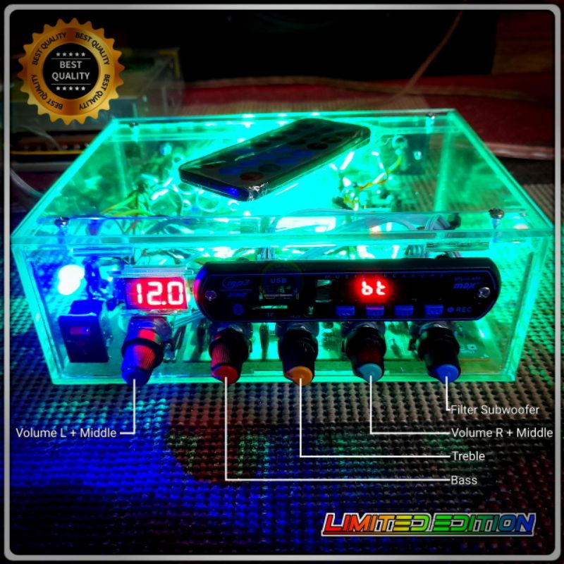 Jual Power Amplifier Mobil/Truk/Rumahan (Box Acrylic)+Filter Subwoofer ...