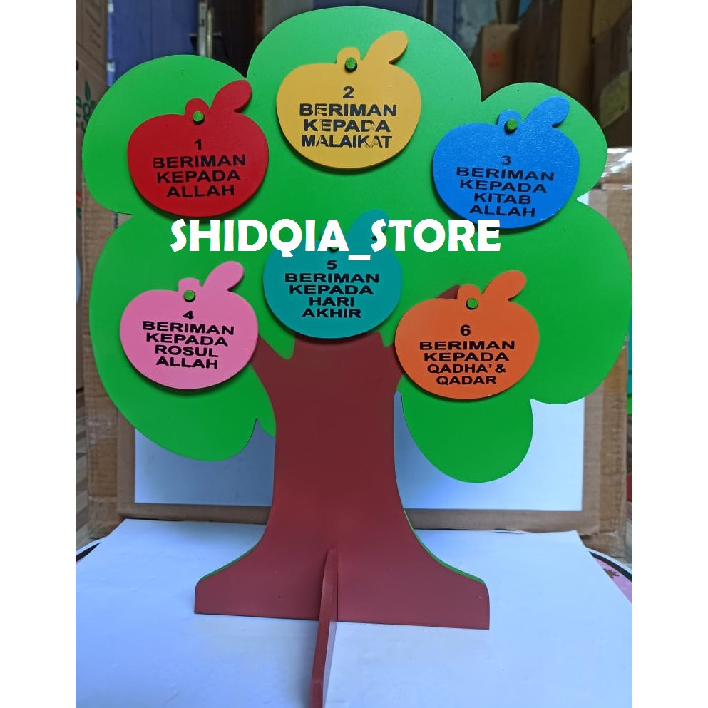 Jual Mainan Kayu Edukasi Pohon Rukun Islam dan Iman ALAT PERAGA (APE ...