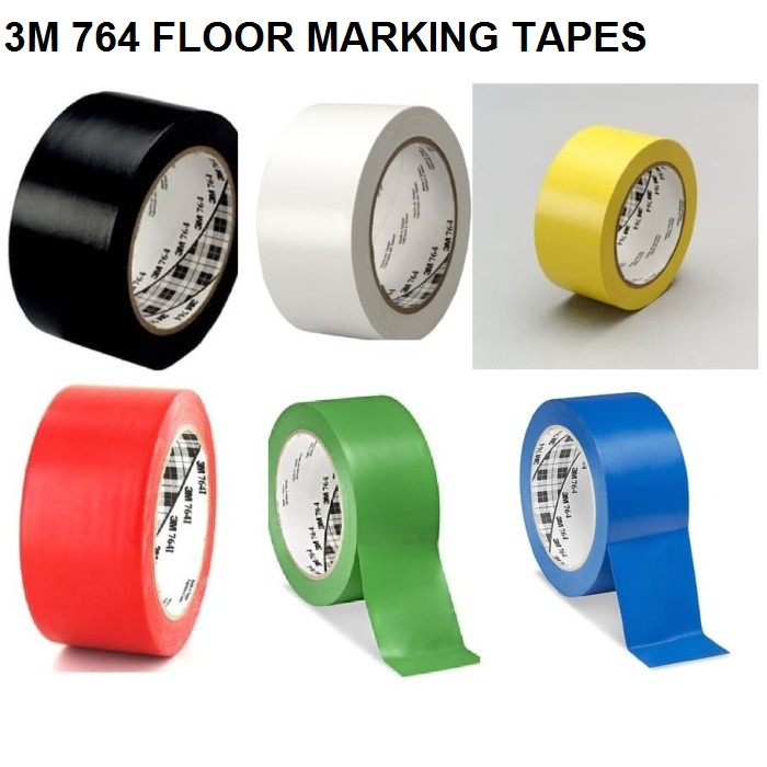 Jual Floor Marking Tape 3M 764 Lakban Lantai 50MM X 33 M | Shopee Indonesia
