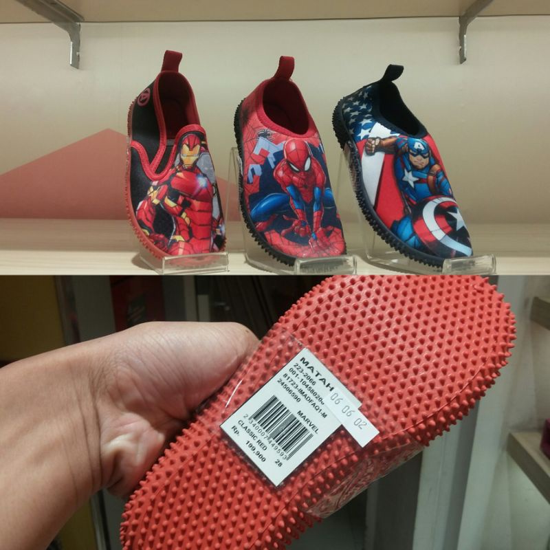 Jual sepatu anak cowok marvel sol empuk dan lucu gambar spiderman ...