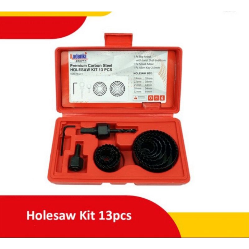 Jual Mata bor kayu pvc 13psc Mata Bor Holesaw Lubang Pipa Pvc Triplek ...