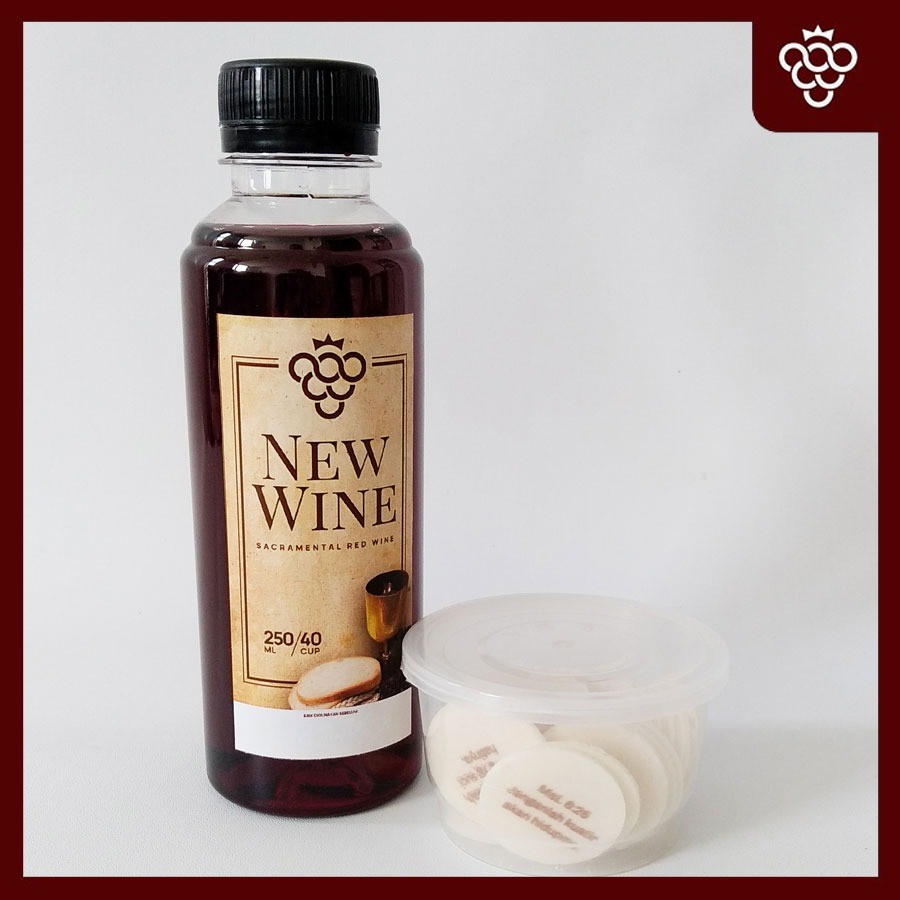 Jual Mnuman Rasa Anggur Perjamuan Kudus Botol 250 ml + Hosti Ayat Kecil ...