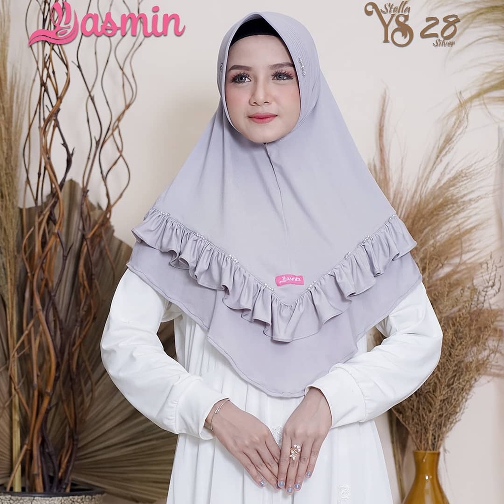 Jual Jilbab Instant Hana Ruffle Yasmin Hijab Ys 28 Hijab instan | Shopee Indonesia