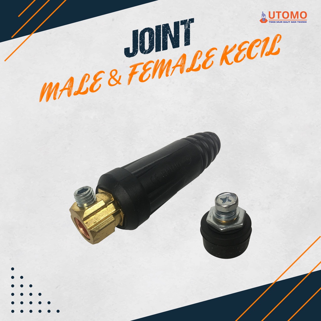 Jual Konektor Soket Las Join FEMALE + MALE Sambungan Antar Kabel 10 ...