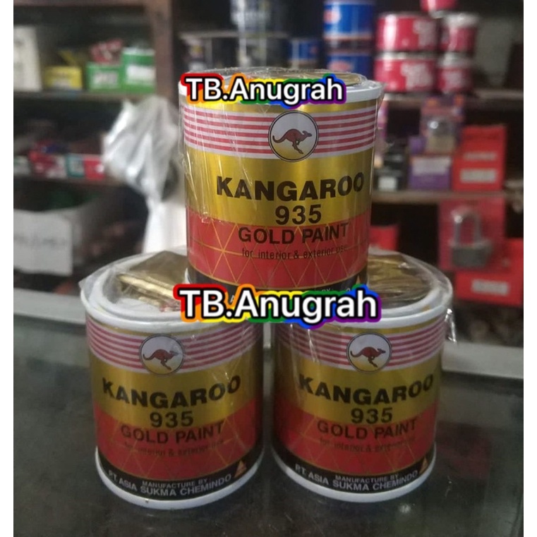 Jual CAT WARNA EMAS KANGAROO 935 / CAT WARNA GOLD 100CC 100ml 100GRAM ...
