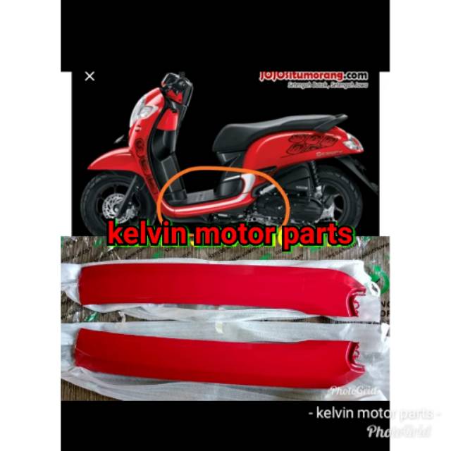 Jual List dek samping Scoopy Fi terbaru warna merah | Shopee Indonesia