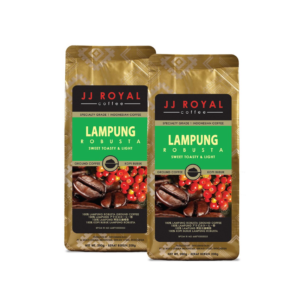Jual Special Paket 2 JJ Royal Coffee Lampung Robusta Bag 200gr | Shopee ...